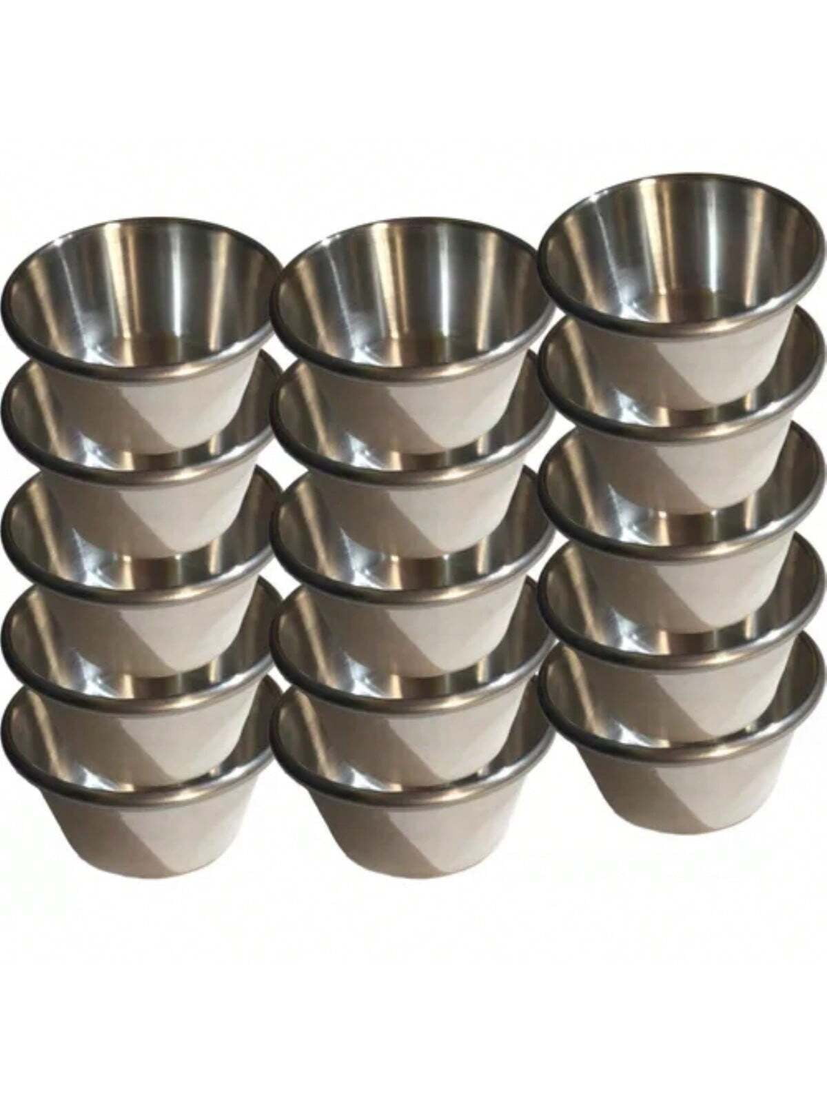 15 Moldes Para Flan O Pastel Individual de Aluminio De Repostería ...