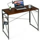 Gymax Folding Computer Desk Writing Study Desk Home Office w/ 6 Hooks ...