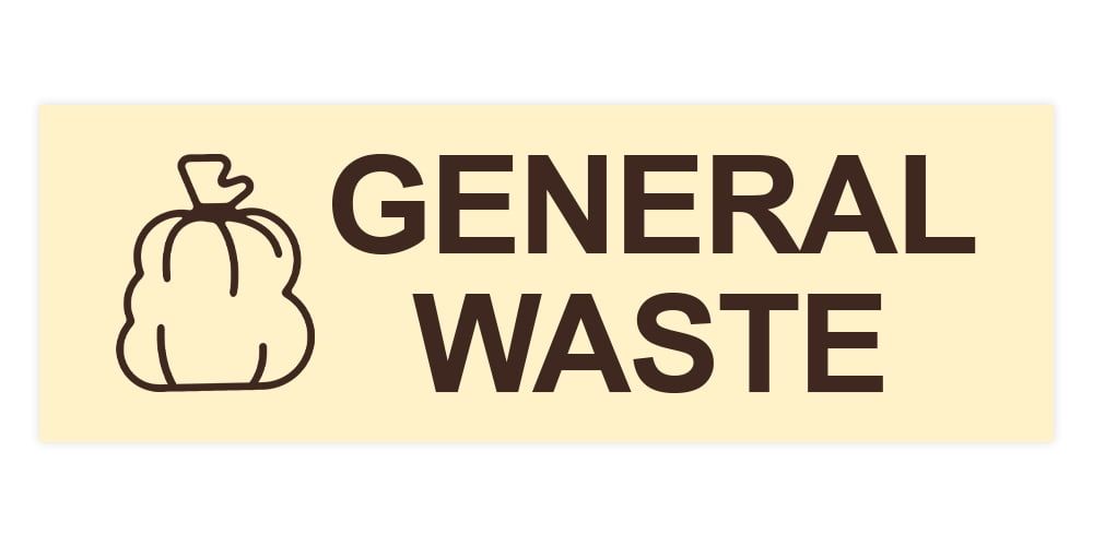 Basic General Waste Sign (Ivory/Dark Brown) - Large - Walmart.com