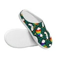 Daiia Lgbt Penguin Print Women’s Fuzzy Slippers Memory Foam Lightweight ...