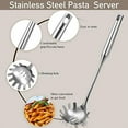 2 Pieces Spaghetti Spoon Large Pasta Server Utensil, 9.4 Inch Stainless ...