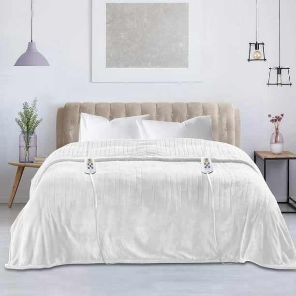 Royalcraft Electric Blanket Queen Size 84"x90" Flannel Heated Throw ...