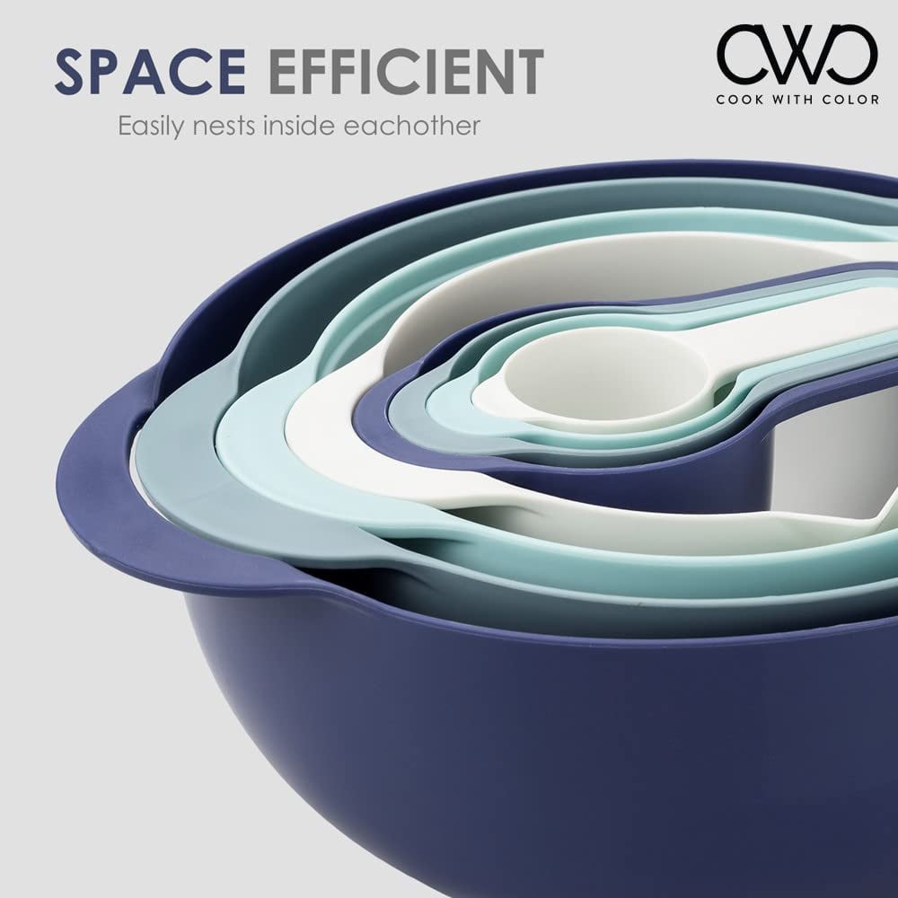 Buy Cook with Color Plastic Nesting Bowls, Measuring Cups, Colander and ...