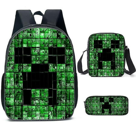 Minecraft Game Three-piece Backpack | Walmart Canada