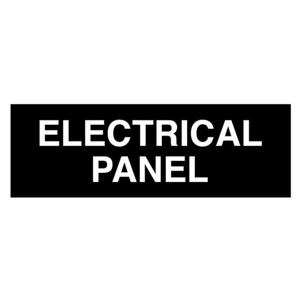 Standard Electrical Panel Sign - Black - Large 3" x 9" - Walmart.com