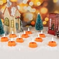 JUNCHI-Orange Flameless Tealights with Remote Batteries, Christmas LED ...