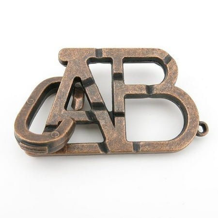 Red Bronze ABC Classic Metal Puzzle IQ Test Magic Mind Brain Teaser ...