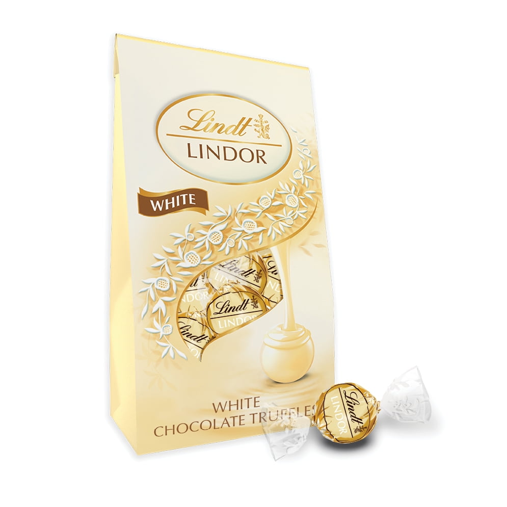 Lindt Lindor White Chocolate Candy Truffles, 5.1 oz. Bag - Walmart.com ...