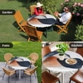 Abstract Color Block Round Fitted Tablecloth with Elastic Edge Nordic ...