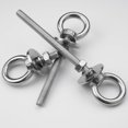 ZHZFKQ 2 Pack M12 Stainless Steel Eye Bolts with Nuts, 1/2" x 6" Long ...