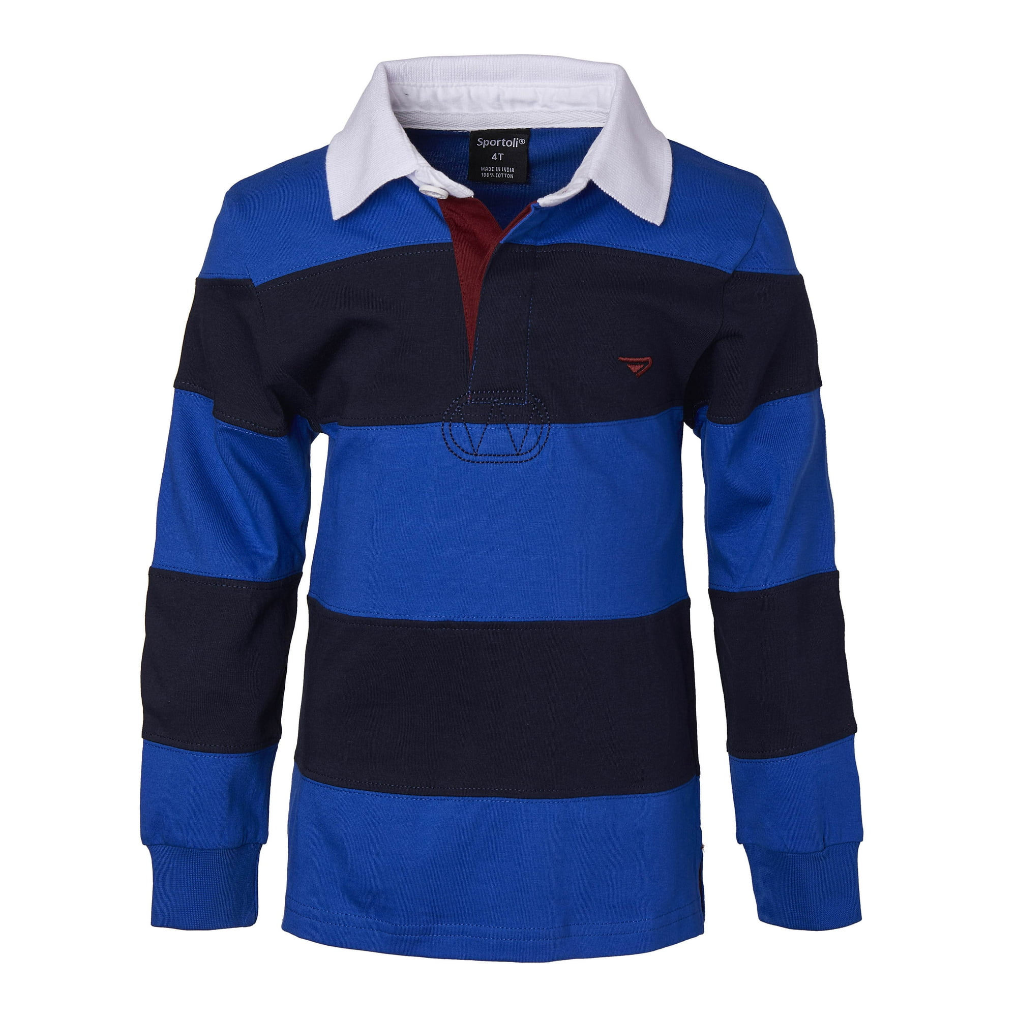 Click here for Sportoli Boys Cotton Striped Long Sleeve Polo Rugb... prices