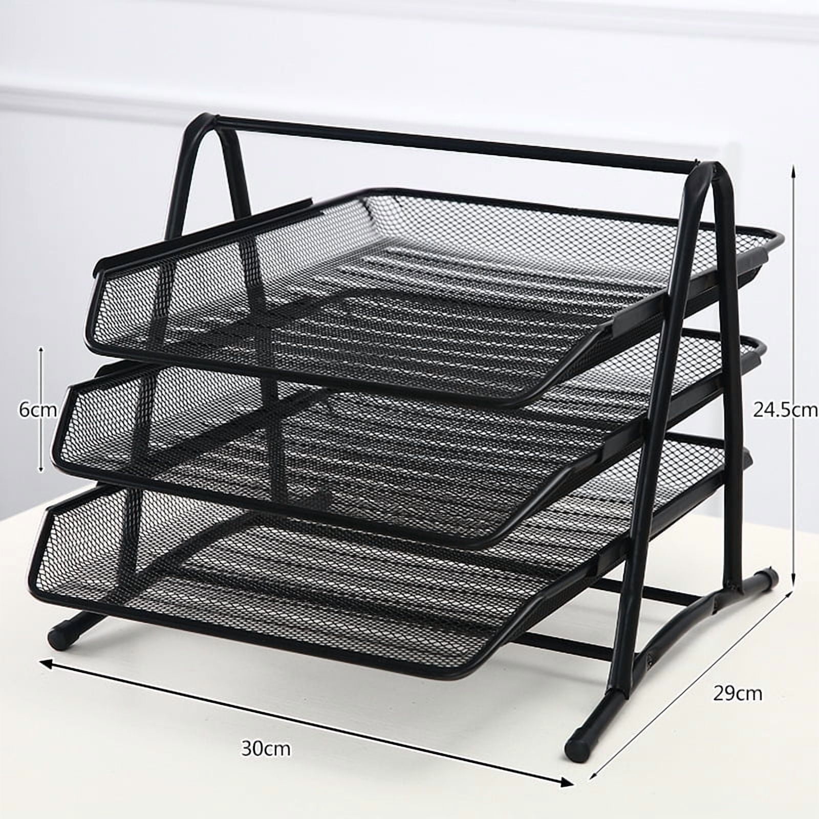 3 Tier Mesh Desk Organizers,Office Supplies Organizer,Desk Organizer ...