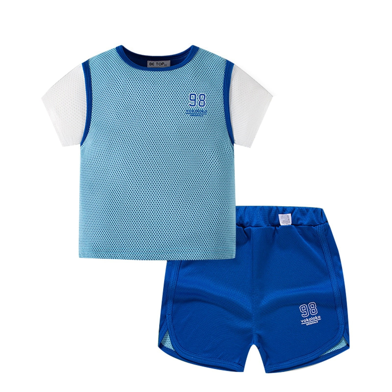 Click here for Luogenli Childrens Casual Color Matching Short Sle... prices