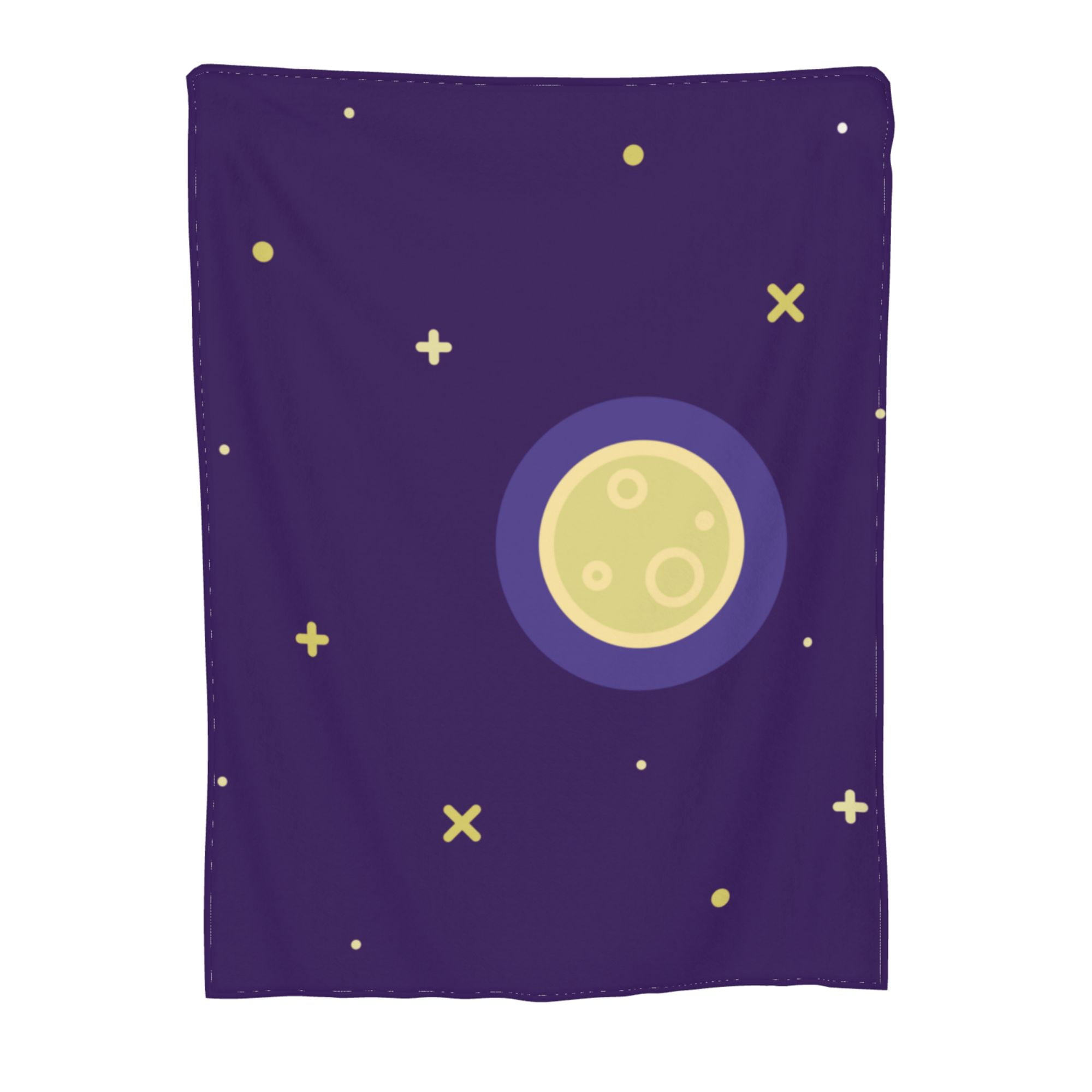 Cartoon Moon Night Sky Throw Blanket, Super Soft Anti-Pilling Flannel ...