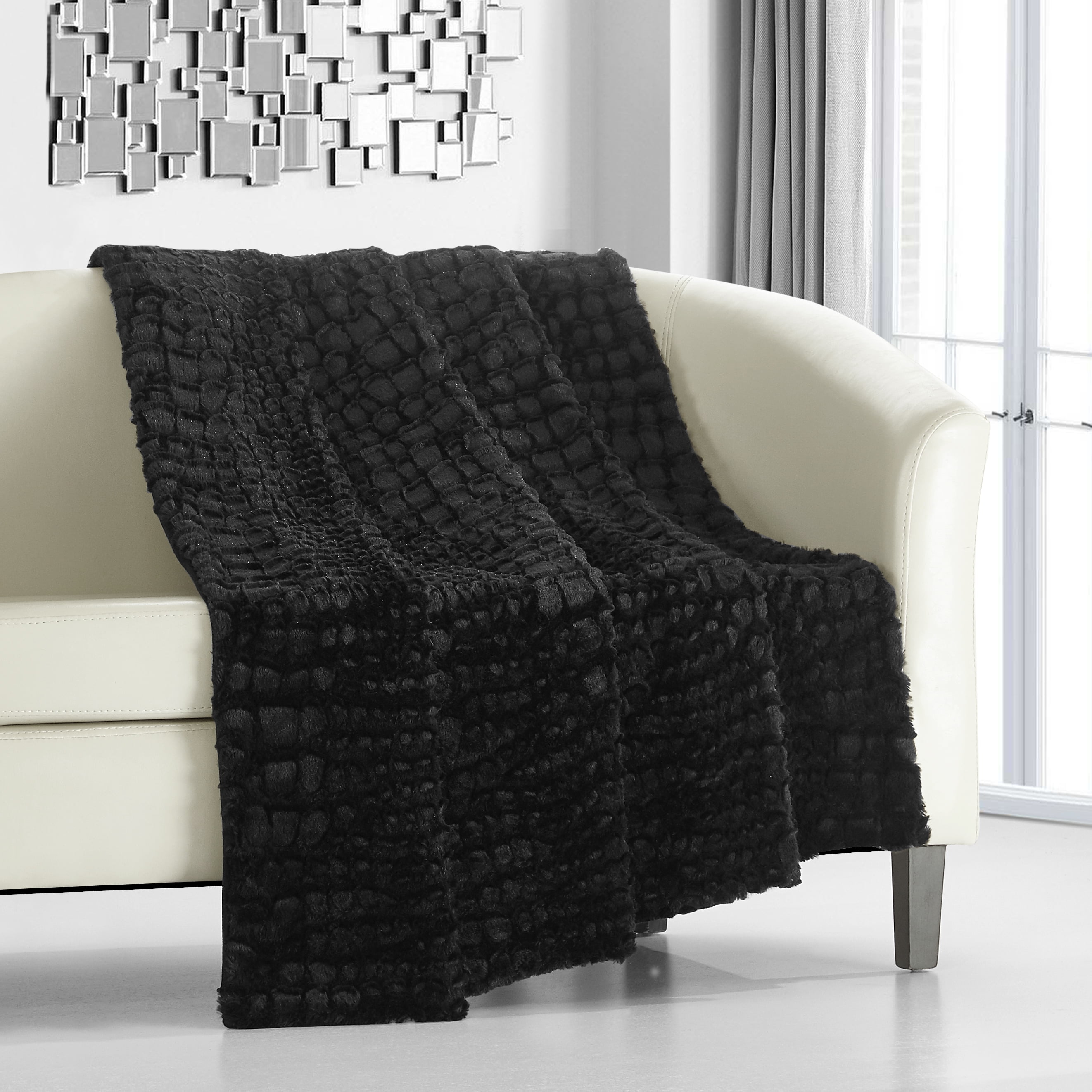 Chic Home Caiman Throw Blanket New Faux Fur Collection - Walmart.com