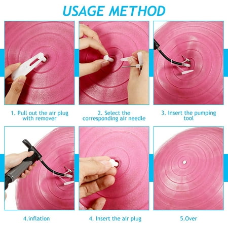 16 Exercise Ball Plug Replacement Kit with Needle, Nozzle, Extension ...