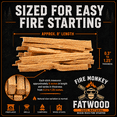 Fire Monkey Fatwood Fire Starter Sticks 10 LB Box, Natural Pine Fire ...