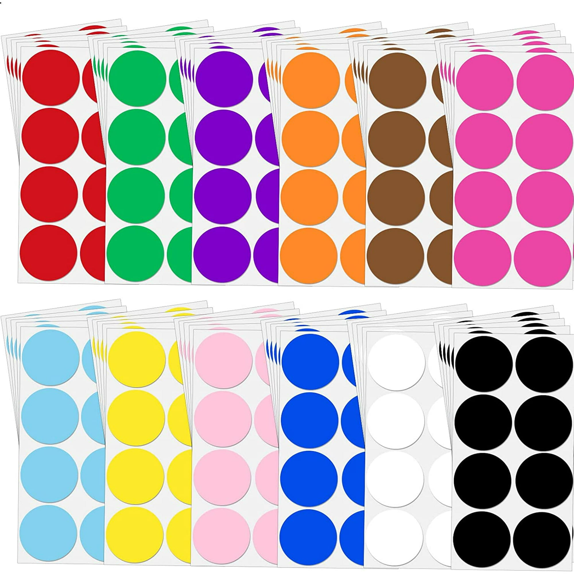 Click here for Ld Seller 480 Pcs 2 Inch Colored Dot Stickers Roun... prices