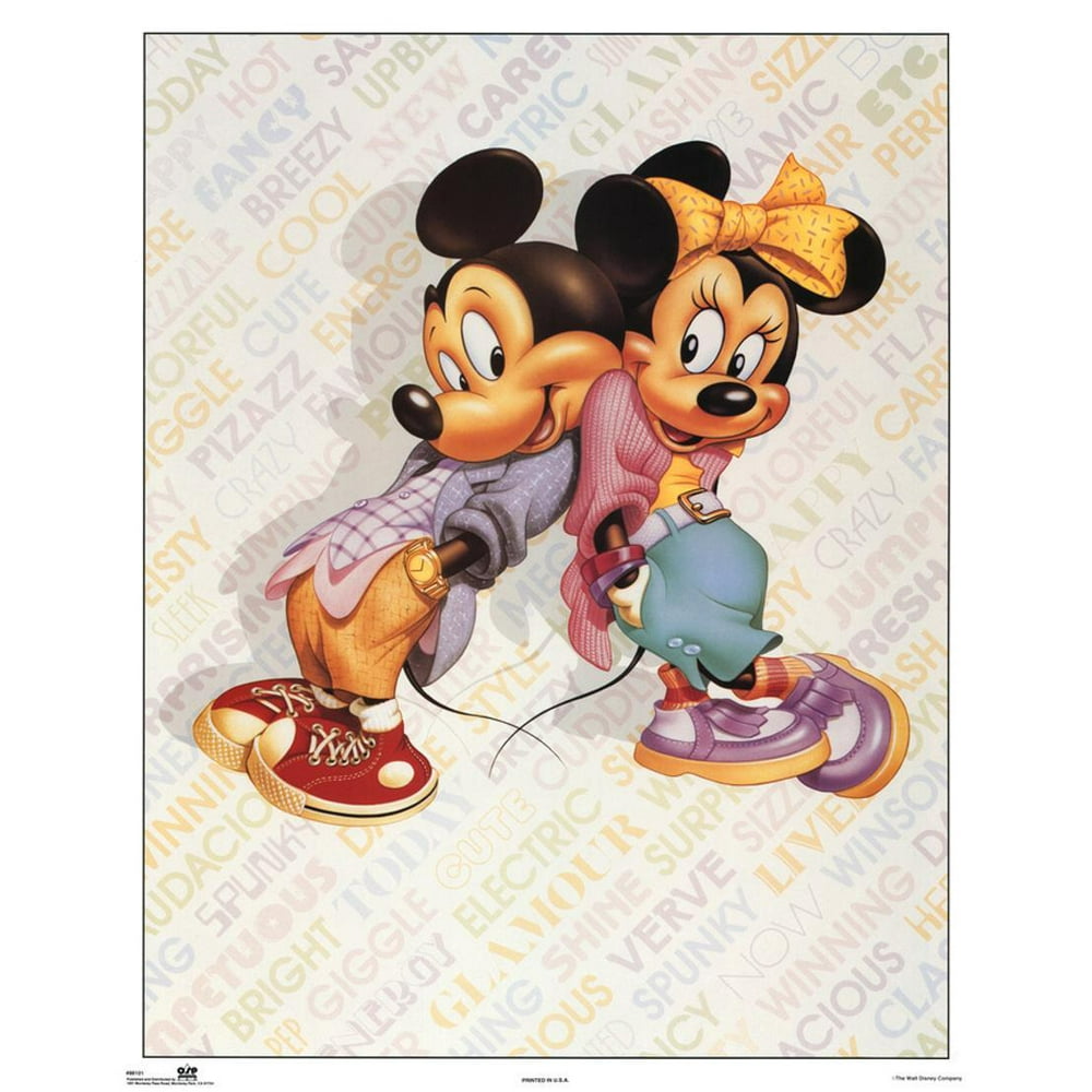 Mickey and Minnie Mouse Cool Mini Poster - 16x20 - Walmart.com ...