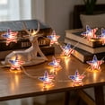 Tusihei 4th of July String Lights, Red White and Blue Patriotic Stars ...