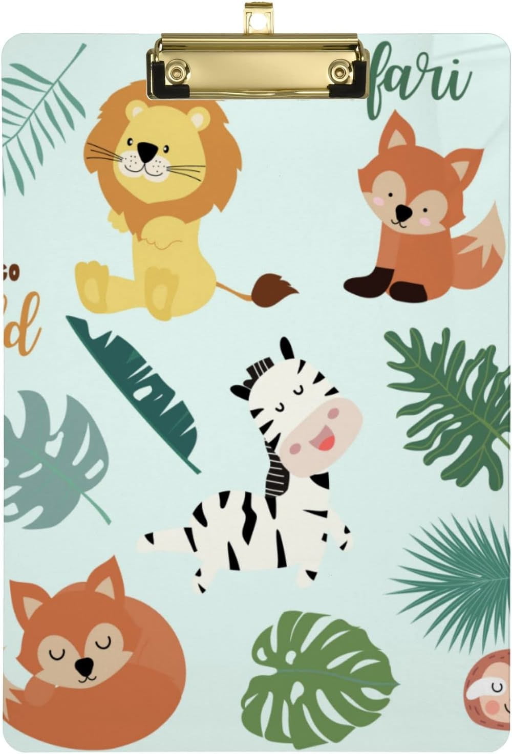 ZHANZZK Fox Giraffe Lion Clipboard Hardboard Wood Nursing Clip Board ...