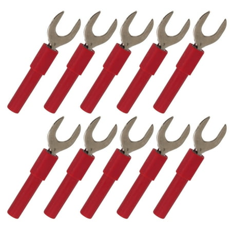 10pcs U Type Spade Terminal Wire Connect Column 8mm Spacing U Spade And ...