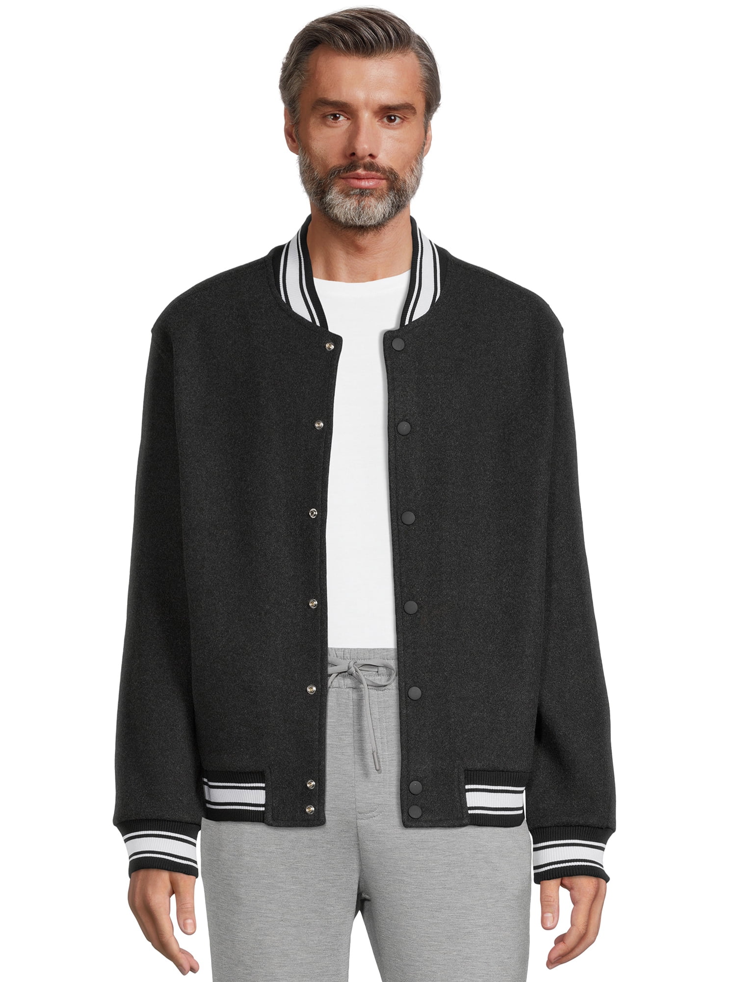George Men’s Varsity Bomber Jacket - Walmart.com