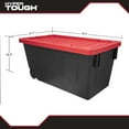 Hyper Tough 50 Gallon Snap Lid Wheeled Plastic Storage Bin Container ...