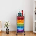 10 Drawer Rolling Storage Cart Scrapbook Paper Office School Organizer ...