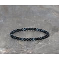 Natural Hawks Eye 4mm Round Shape Smooth Cut Beads Stretchable Bracelet ...
