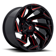 Fuel 1PC Aluminum Rim D712 RAGE 20X10in Gloss Black Red Tinted Clear ...
