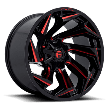 Fuel 1PC Aluminum Rim D712 RAGE 20X10in Gloss Black Red Tinted Clear ...