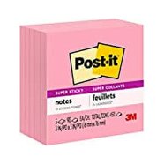 Post-it Recycled Super Sticky Notes, 3 in x 3 in, Wanderlust Pastels ...