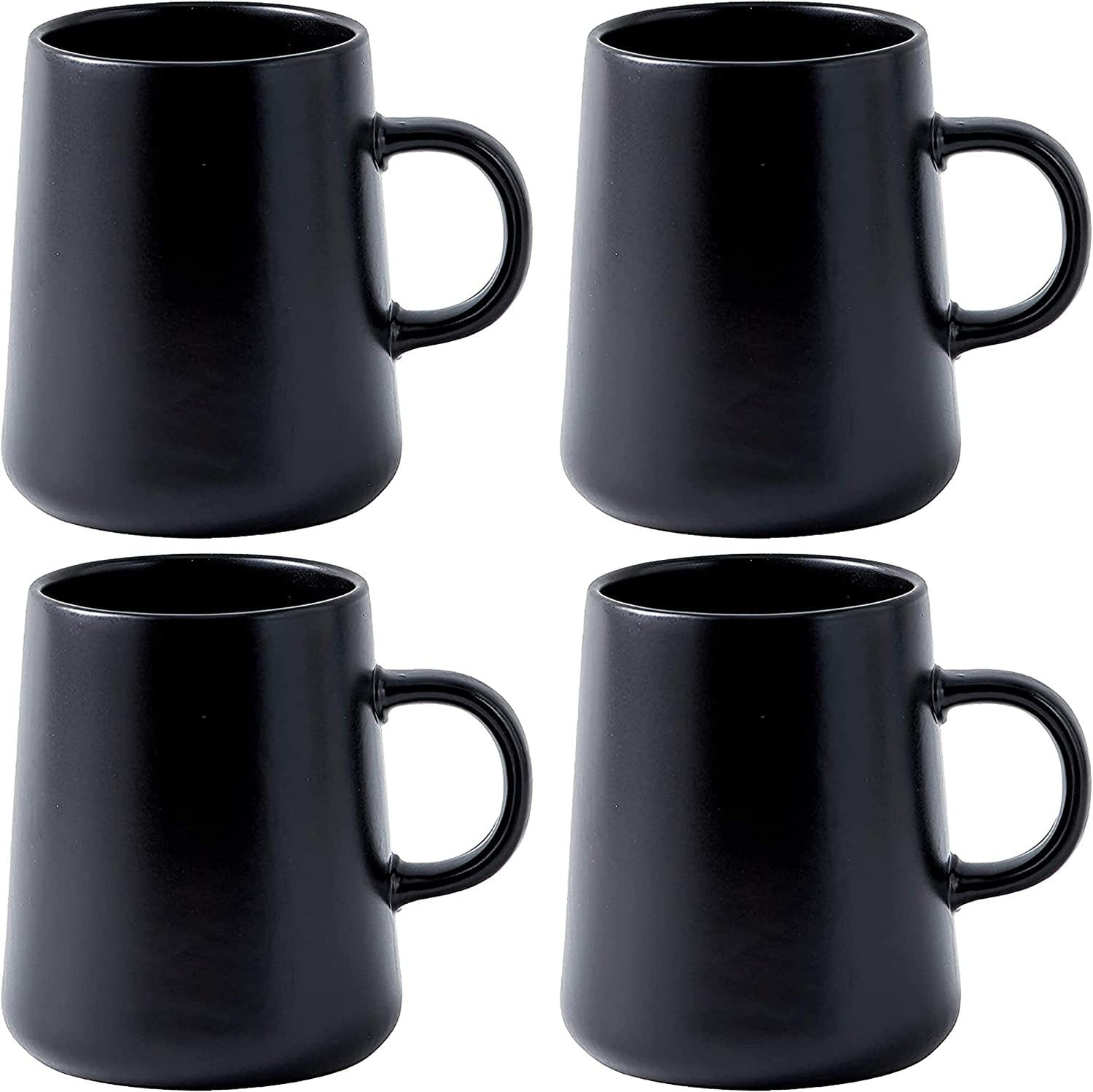 Bruntmor Modern Matte Large 16 Oz Ceramic Coffee Mug Set Of 4 Cups For ...
