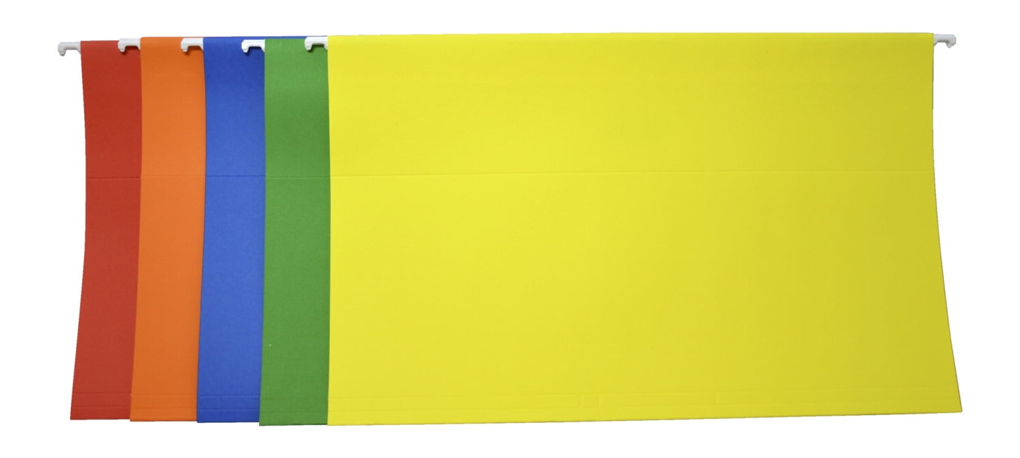 School Smart Mediumweight Manila Stock 1/5 Cut Colored Hanging File ...