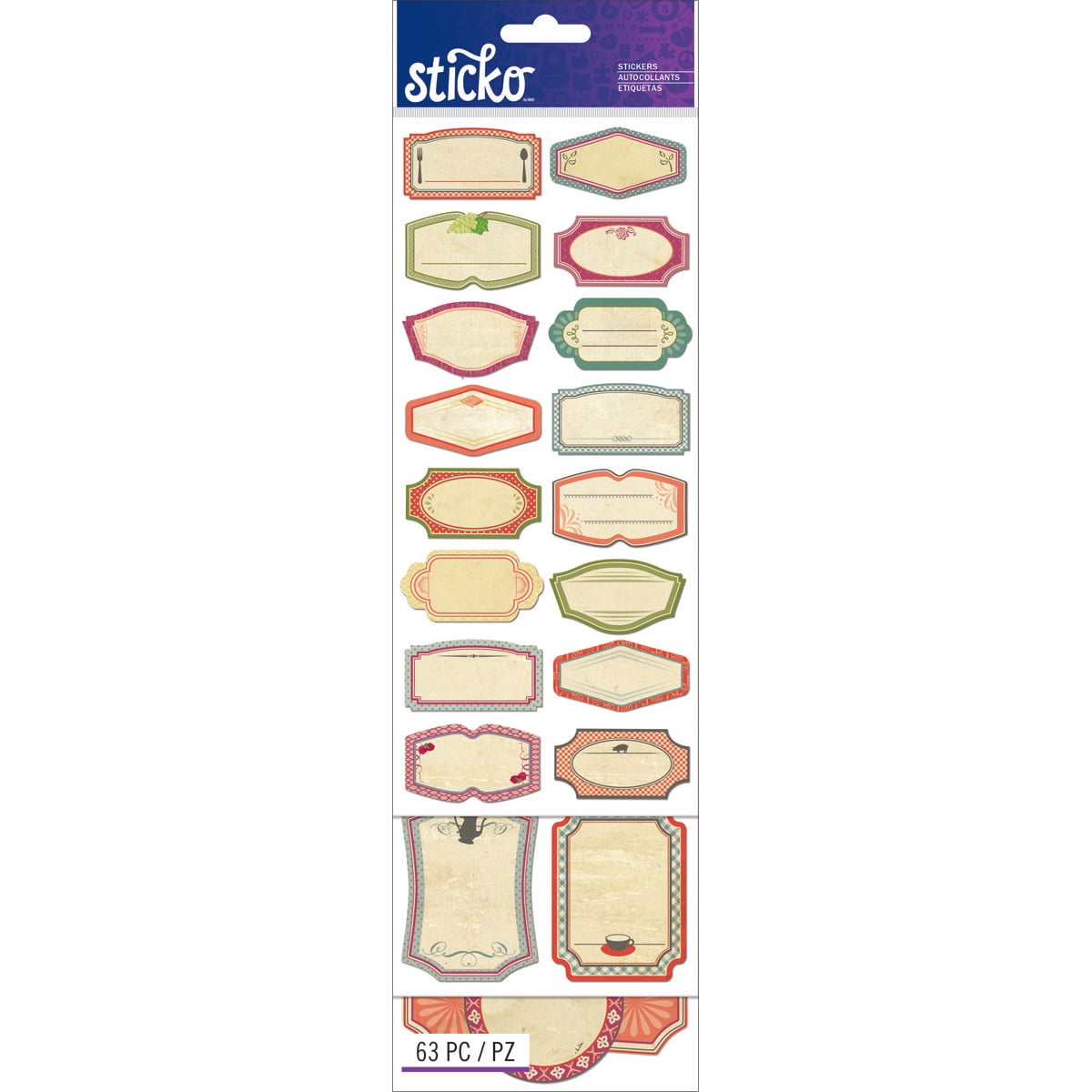 Sticko Label Stickers-Organization Label Vintage - Walmart.com