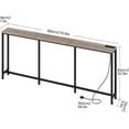 70.9" Narrow Console Table with Power Outlet 7.1" Skinny Sofa Table ...