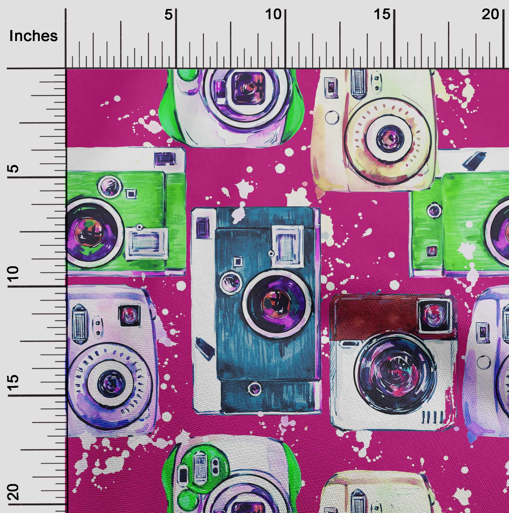 Camera Pattern Fabric