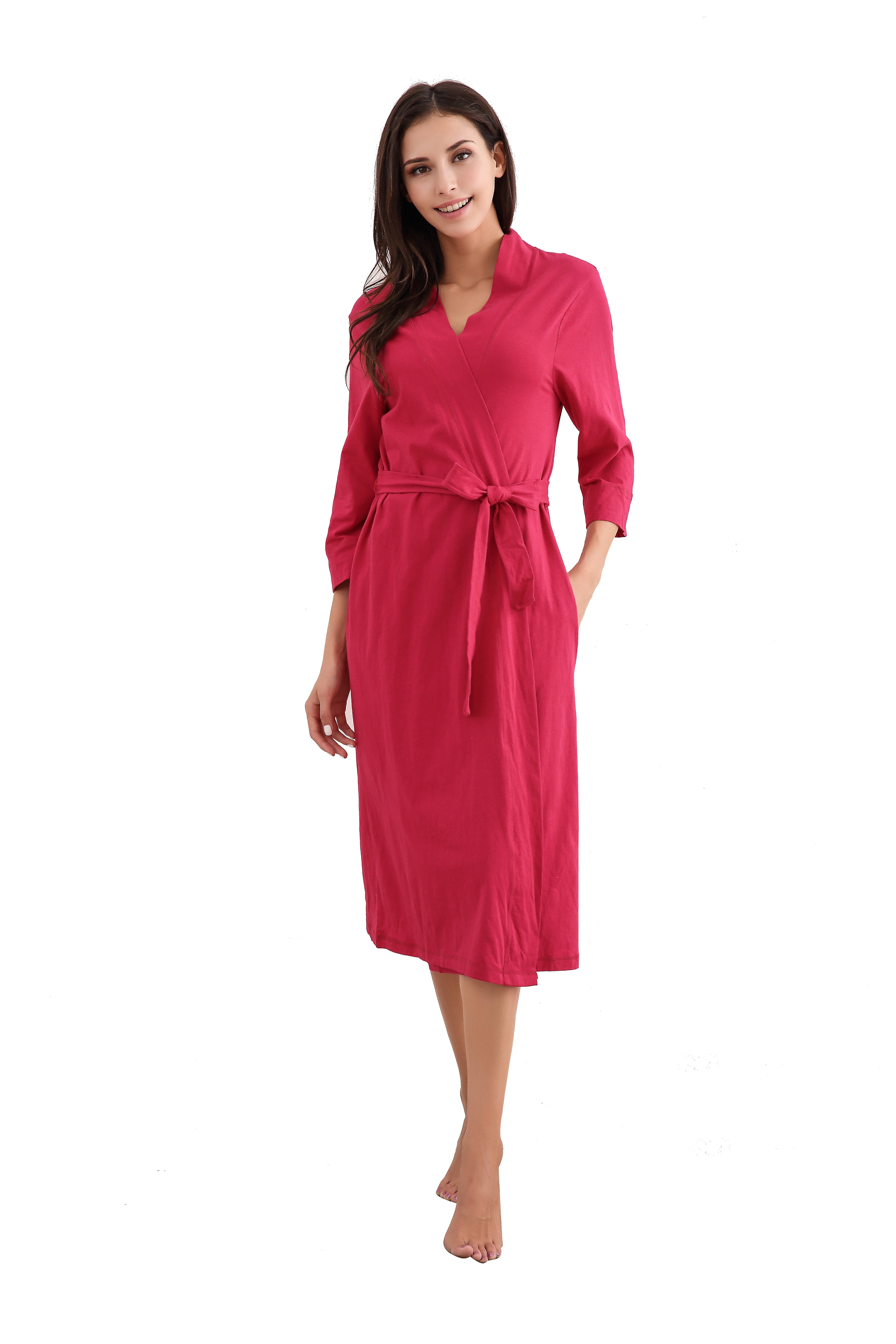 Richie House Women's Cotton Robe Bathrobe Sleepwear RHW2769-A-L ...