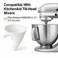 Flour Funnel for Kitchen Aid Mixer, Easy Pour No-Mess Attachment, Anti ...