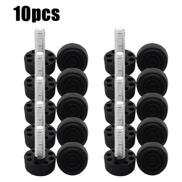 10Pcs M8 Thread Adjustable Furniture Levelers Screw in Threaded ...