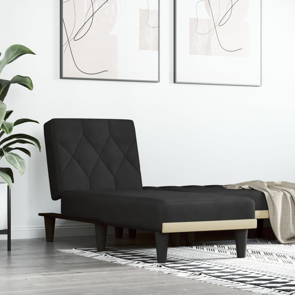 Click here for Vidaxl Chaise Longue Black Velvet prices