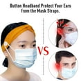 Torubia 6 Pack Boho Headbands with Buttons for Face Masks Covers,Button ...