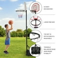 Height Adjustable Youth Kid Portable Basketball Hoop System w/ Wheels ...
