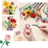 Mini Building Blocks Flower Bouquet Set,Artificial Flowers Red Roses ...