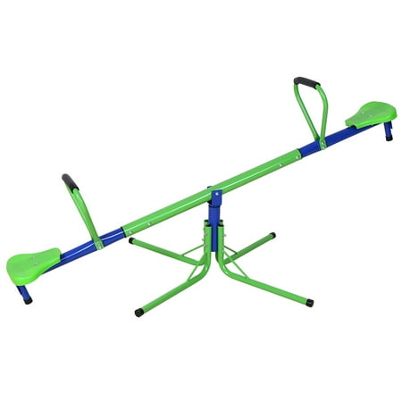 Junior Kids Seesaw Outdoor Green/Blue Safe Spinning Teeter Totter-360 ...