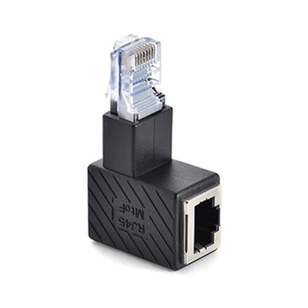 90 Degree Right Left Up Down Angle Rj45 Male To Female Cat 5 / 6 ...