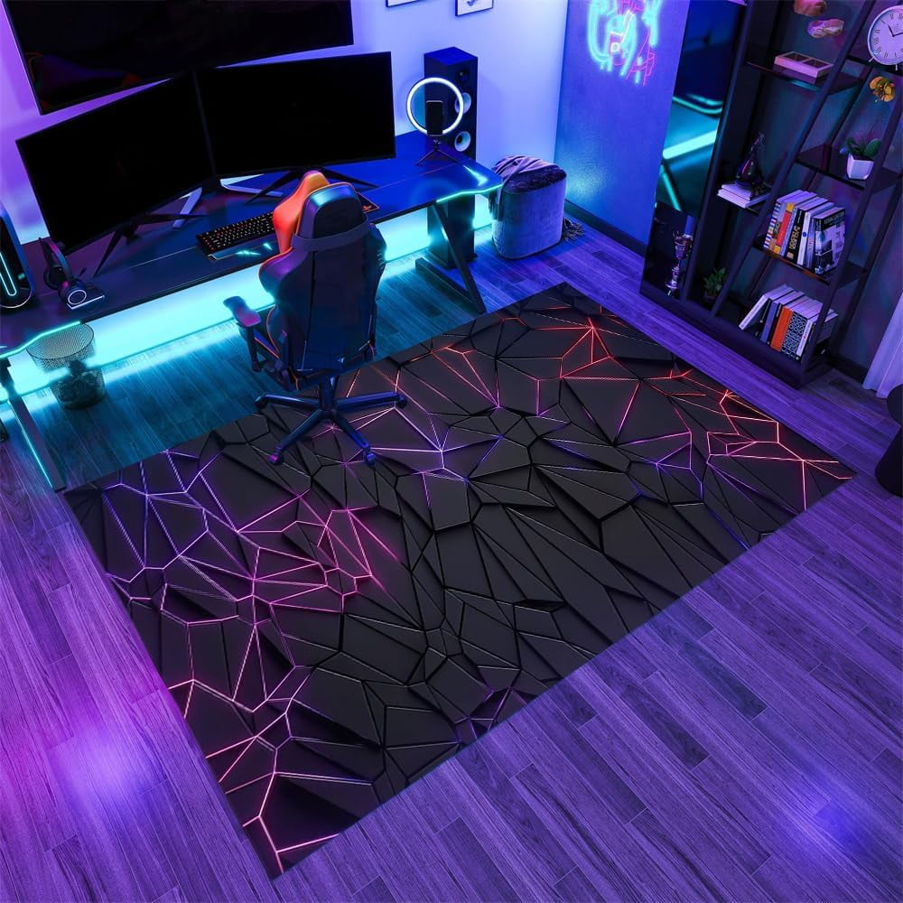 Click here for Mycarpetco Sense Of Technology Cool Neon Area Rugs... prices