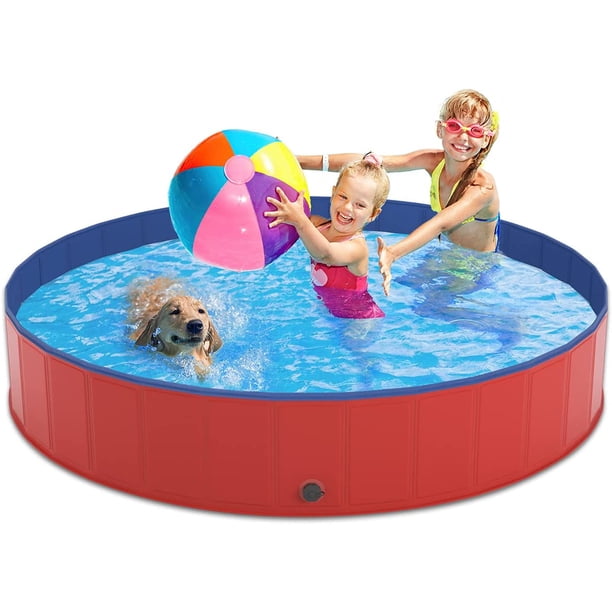 IGUOHAO Dog Pool PVC Hard Plastic Pet Swimming Pools Foldable Kiddie ...