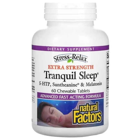 Natural Factors - Tranquil Sleep Extra Strength, Tropical Fruit Flavour ...